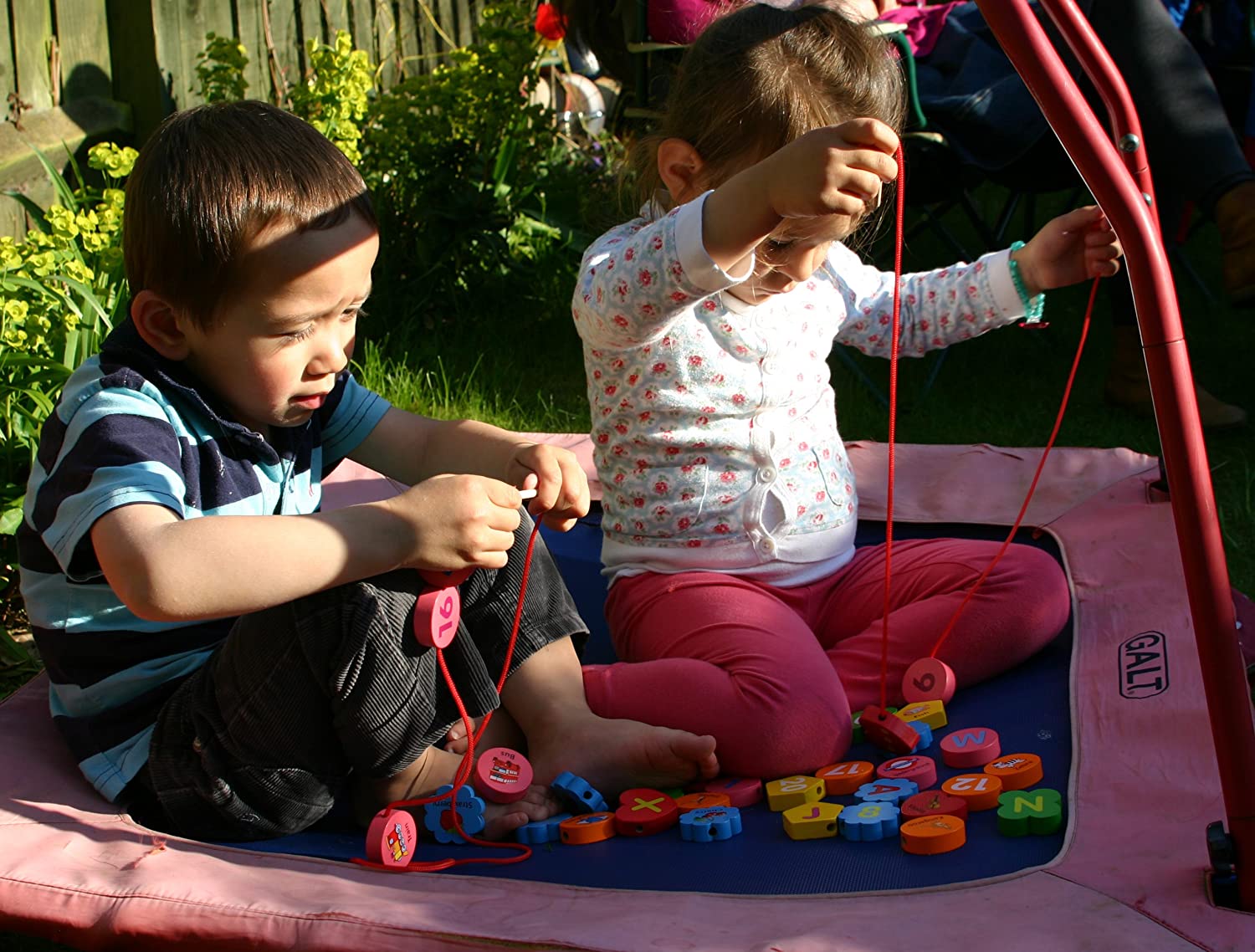 TOWO Wooden Threading Beads Alphabet Blocks-Large Wooden Letters and ...