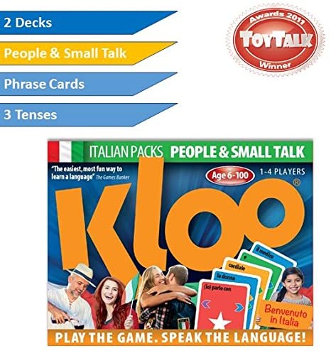 KLOO Learn Italian Card Games Pack 1 (Decks 1 & 2) Theme “People ...