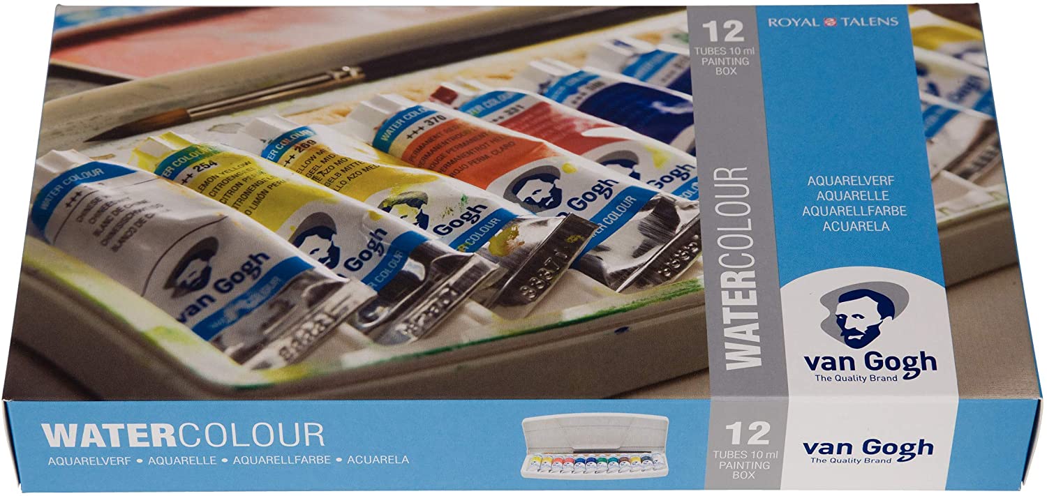 Royal Talens Van Gogh Watercolour 12 Tubes Plastic Pocket Box- – TopToy Royal Talens Van Gogh Watercolour 12 Tubes Plastic Pocket Box- – TopToy