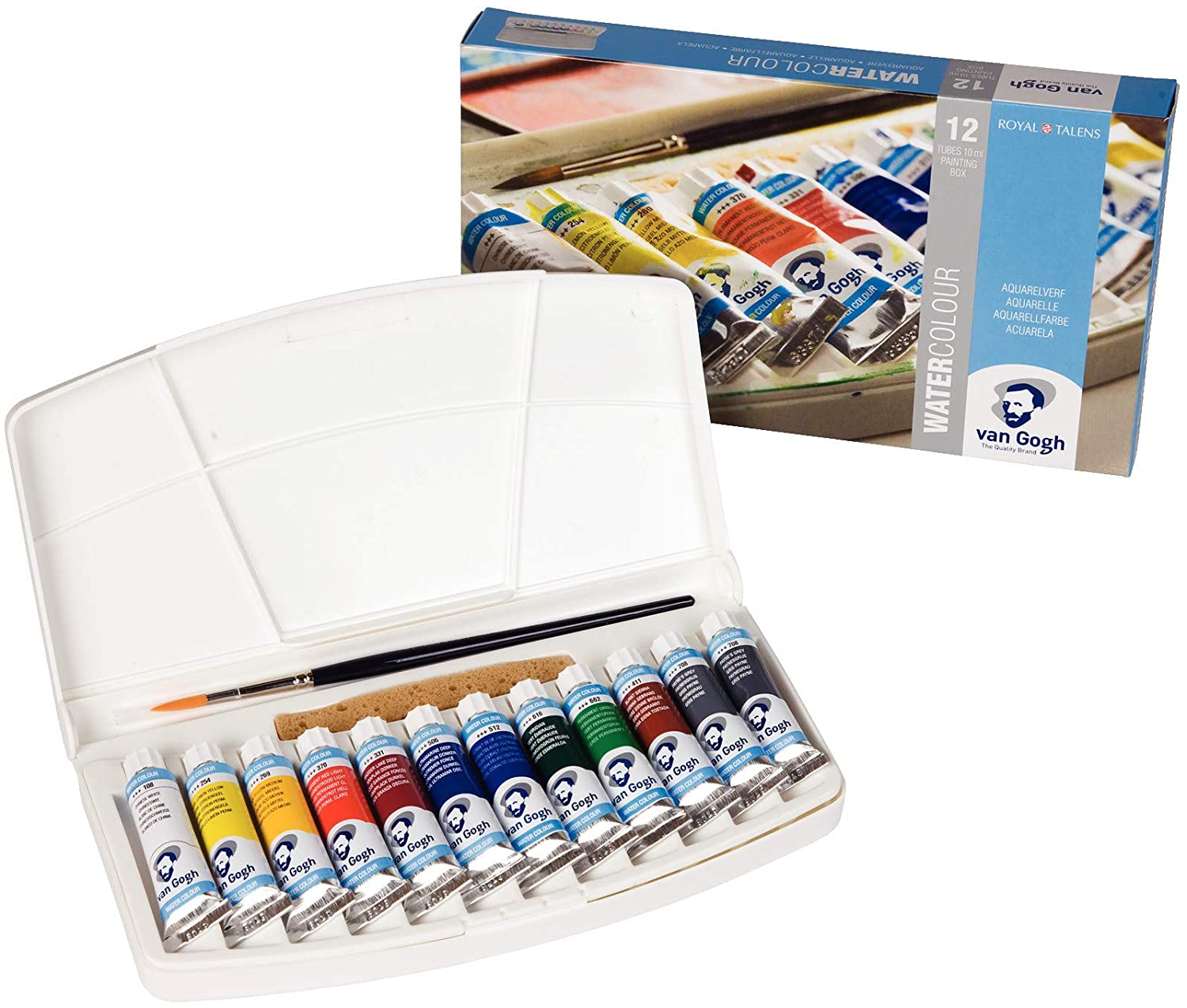 Royal Talens Van Gogh Watercolour 12 Tubes Plastic Pocket Box- – TopToy Royal Talens Van Gogh Watercolour 12 Tubes Plastic Pocket Box- – TopToy