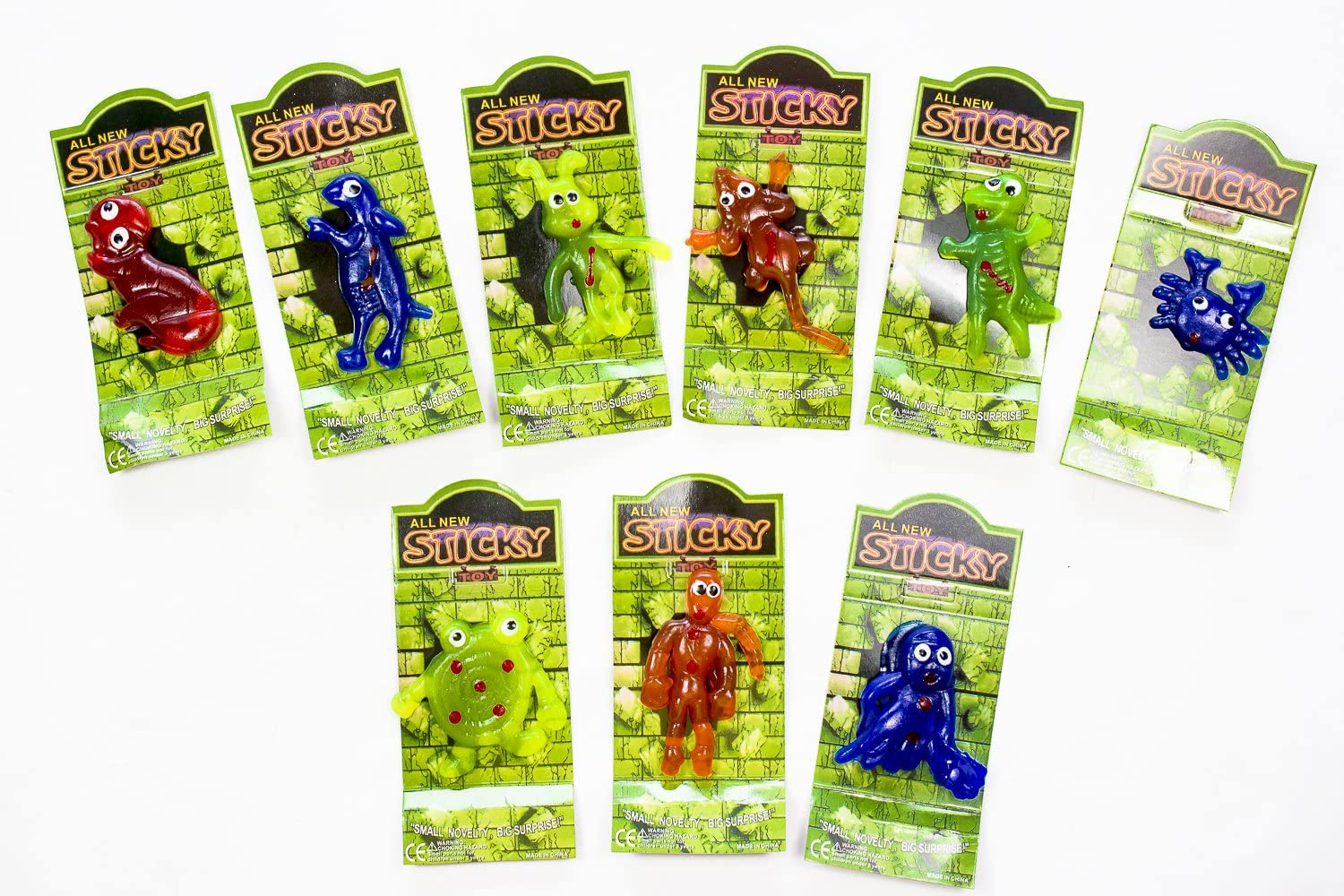 38505, 24 pieces of sticky slime figures for throwing, stick to ...