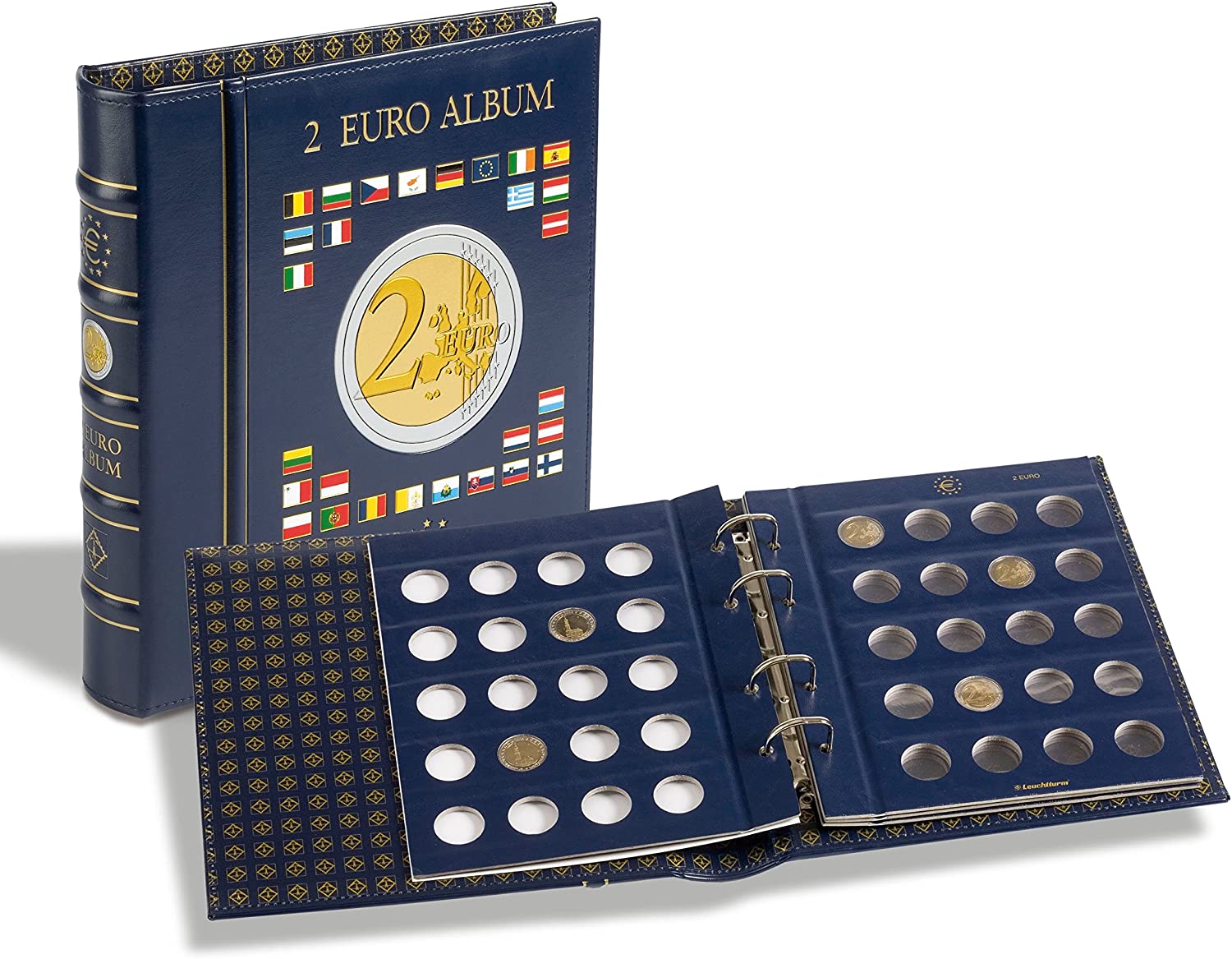 VISTA Coin Album for 2-Euro coins (4 neutral sheets), incl. slipcase ...