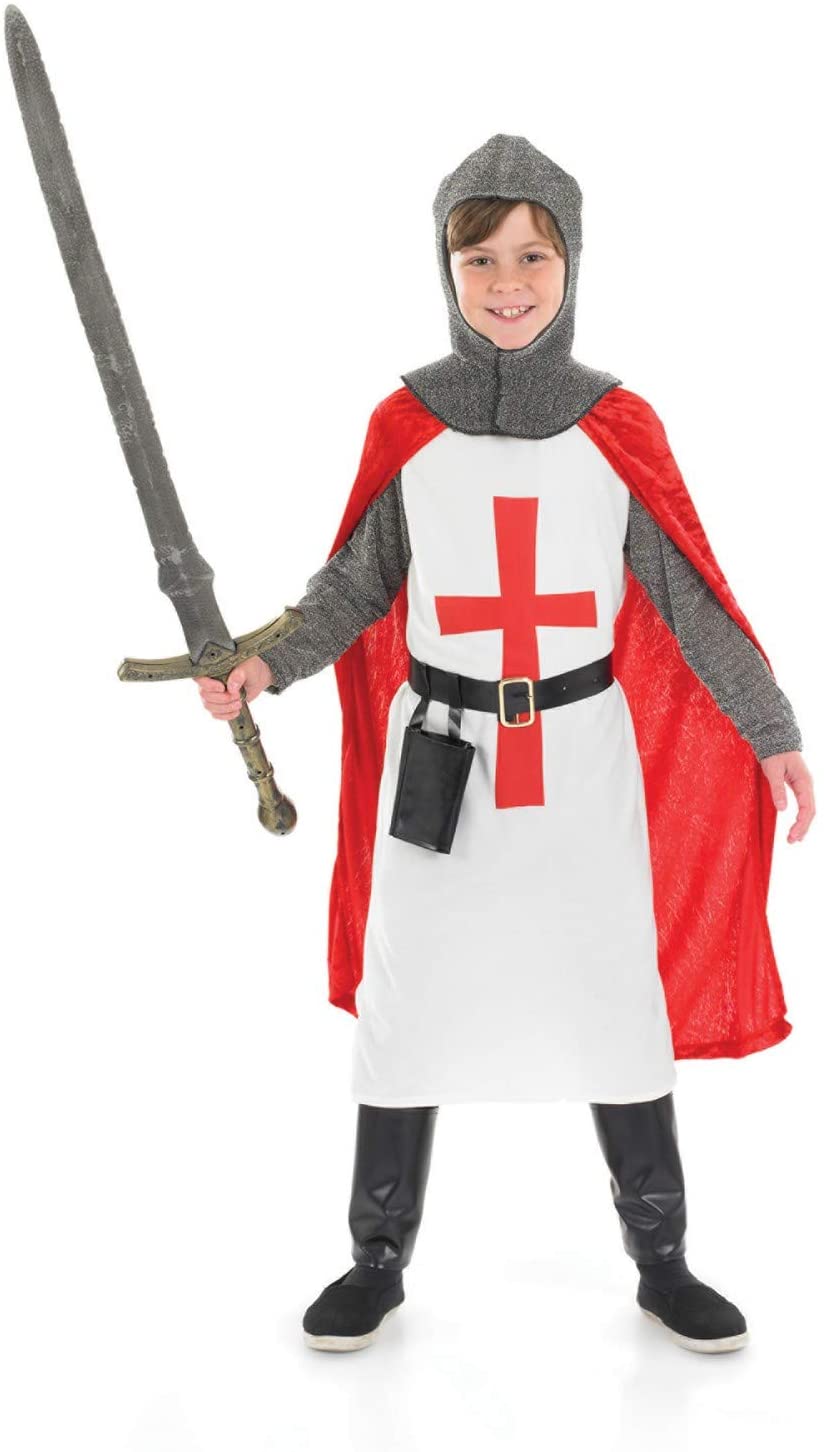 Fun Shack Kids Crusader Knight Boys Costume Chainmail Medieval Armour ...