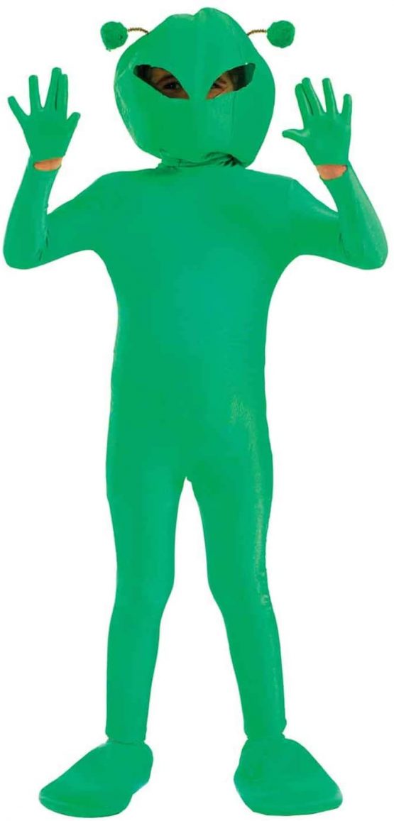 Fun Shack Kids Alien Costume Childrens Green Martian Extraterrestrial ...