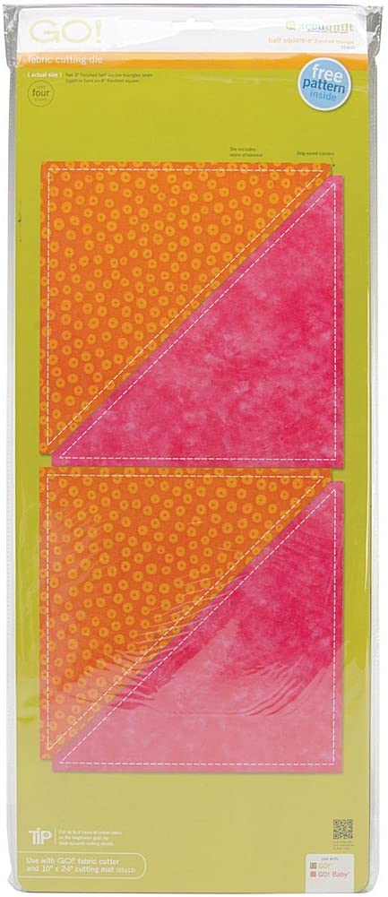 GO! Fabric Cutting Dies-Half Square -8″ Finished Triangle – TopToy