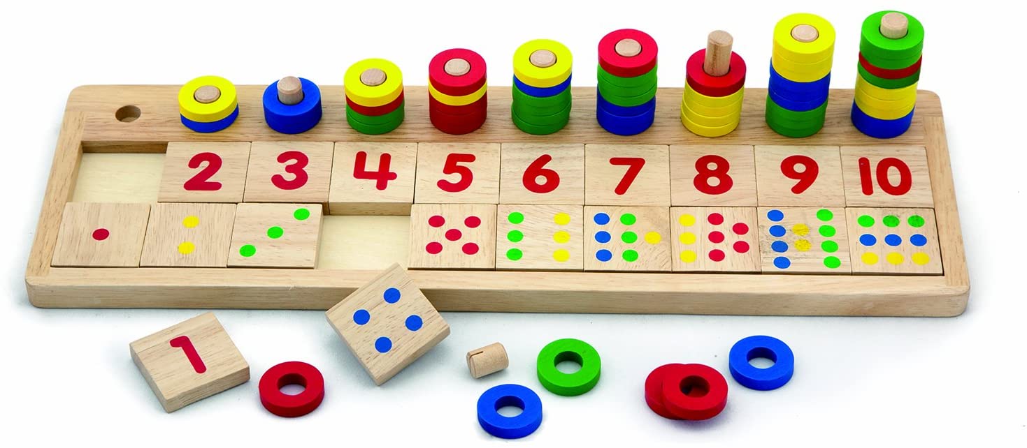 Viga Wooden Count & Match Numbers Set – Childrens Maths Learning Toy ...