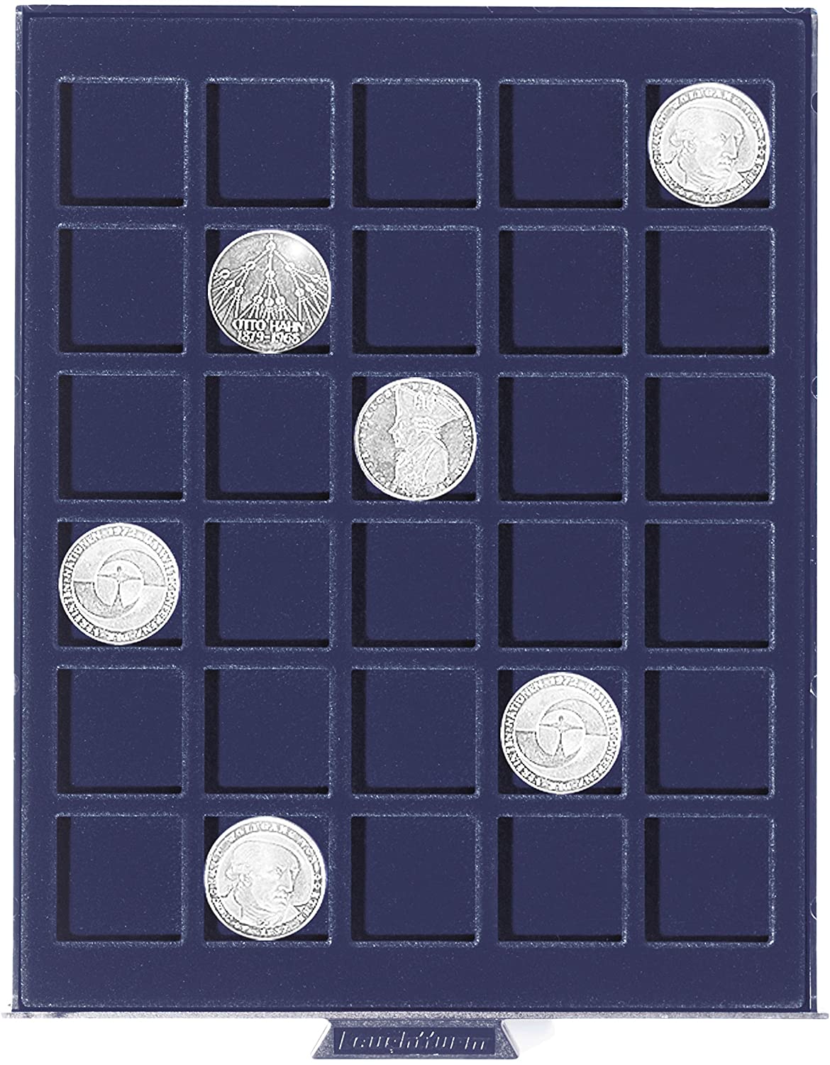 Lighthouse coin box SMART, with 30 square compartments up to 33 mm Ø ...