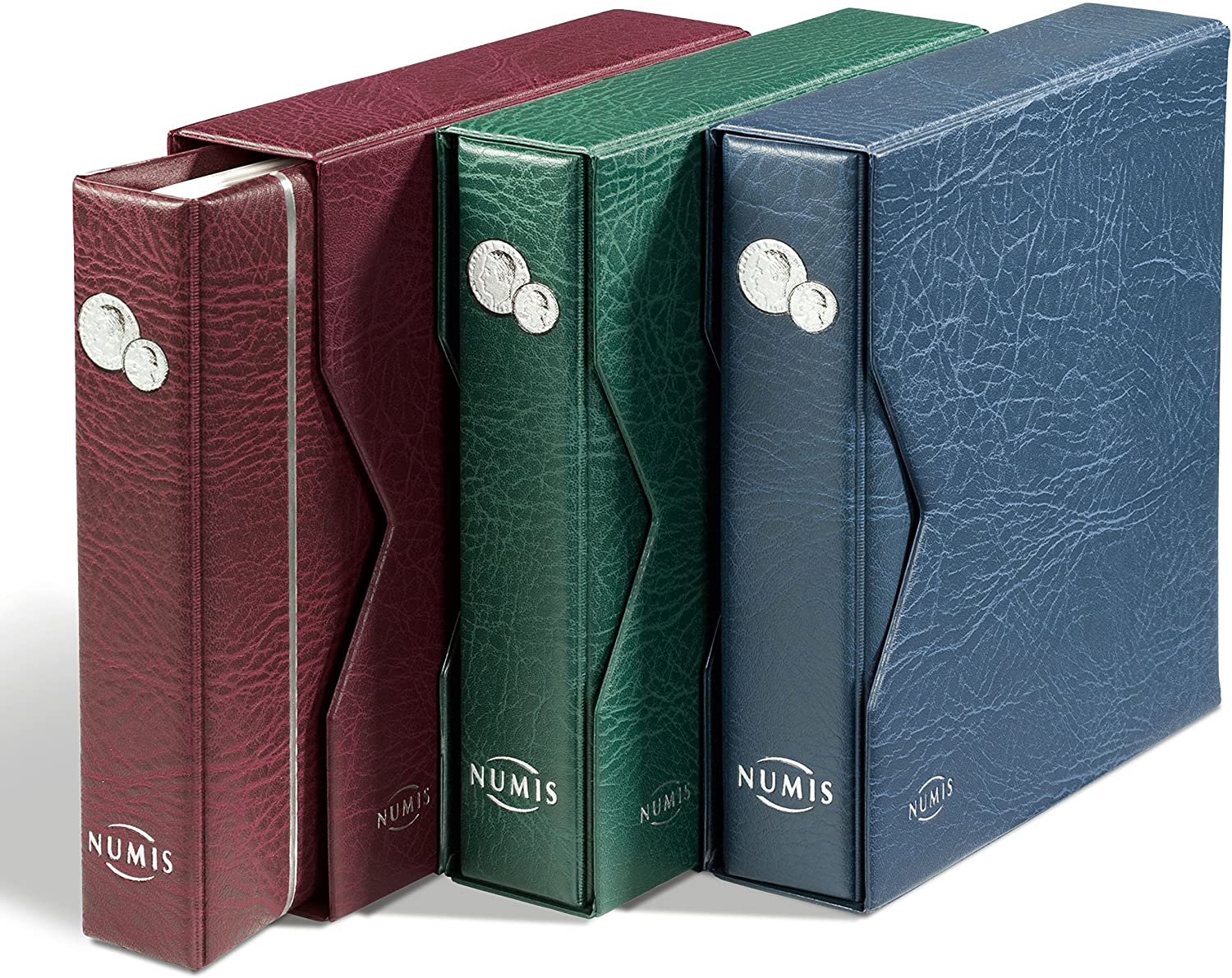 Lighthouse coin album NUMIS, incl. slipcase, with 5 pocket sheets, red ...