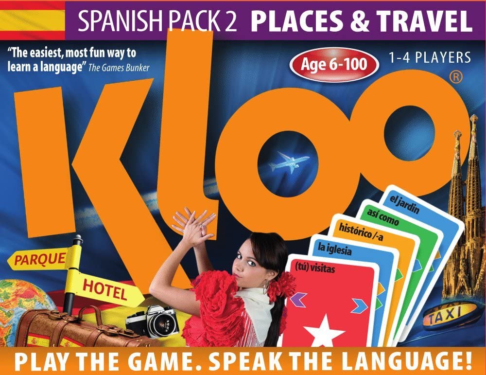 KLOO Learn Spanish Card Games Pack 2 (Decks 3 & 4) Theme “Places ...