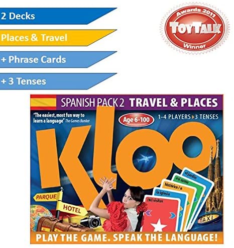 KLOO Learn Spanish Card Games Pack 2 (Decks 3 & 4) Theme “Places ...