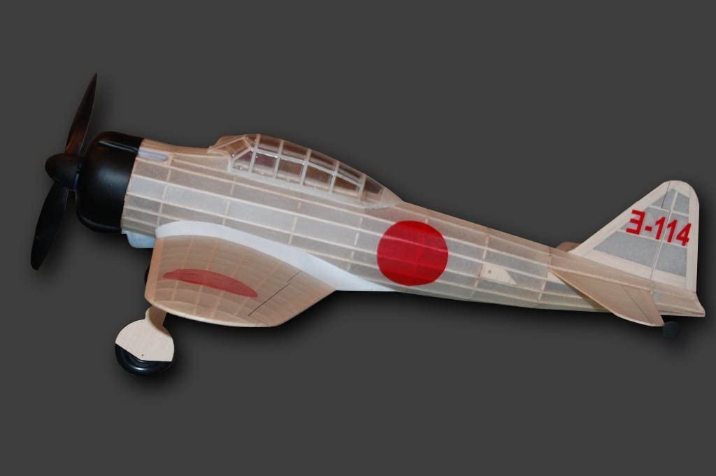 GUILLOW’s WWII Mitsubishi Zero Balsa Model Airplane Kit – TopToy