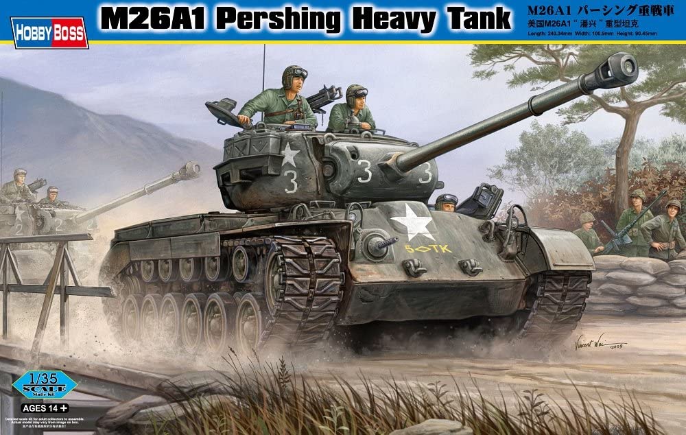 Hobbyboss 1:35 Scale M26a1 Pershing Heavy Tank Assembly Kit – TopToy