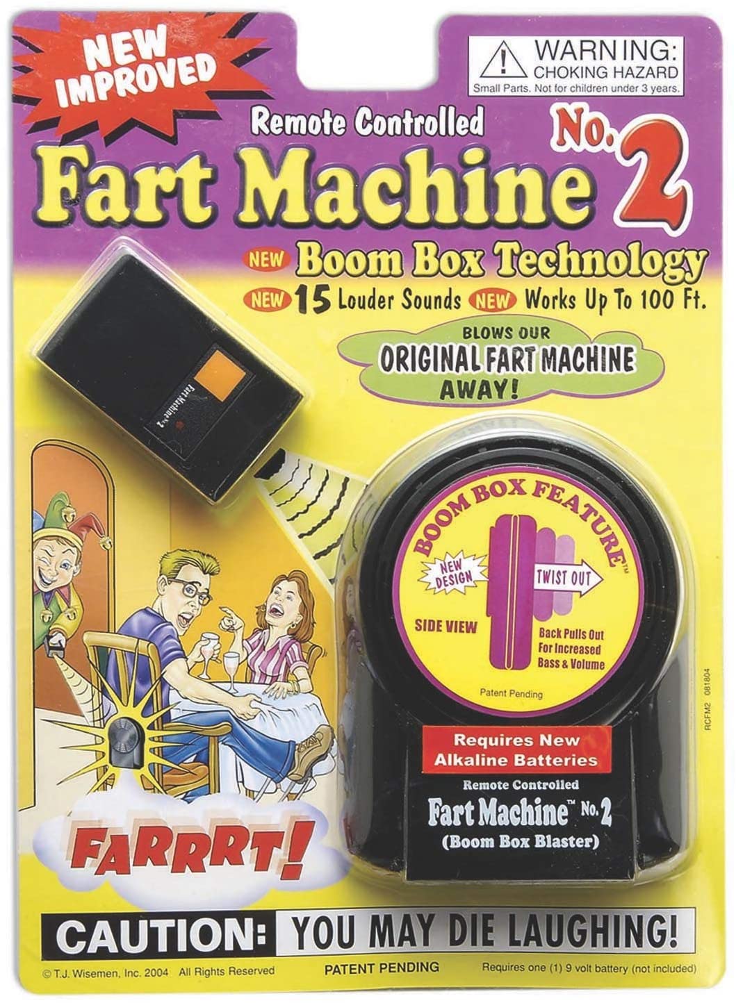 Coconuts Ltd RCFM222 (Remote Control Fart Machine No. 2, Black, No Size ...