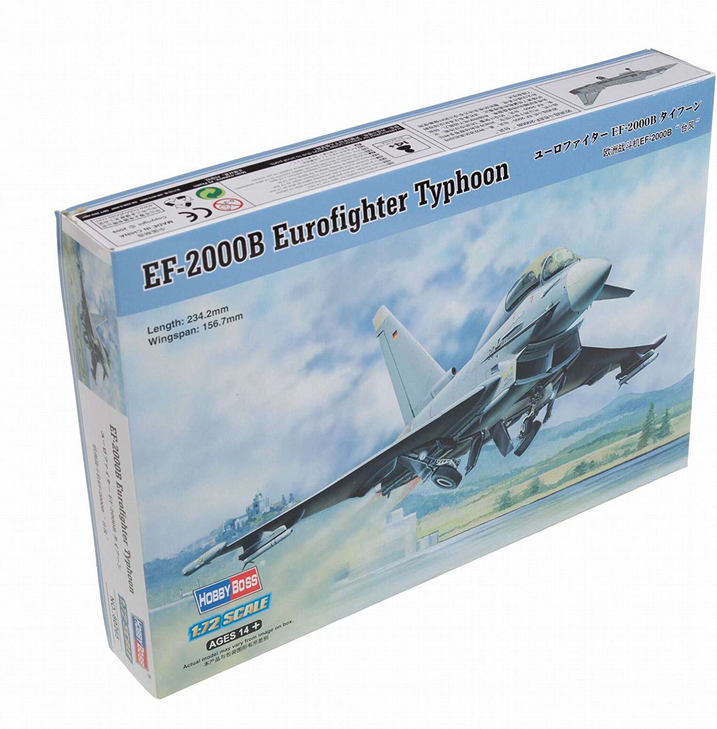 Hobbyboss 80265″ EF-2000B Eurofighter Typhoon Model Kit, 1:72 Scale ...