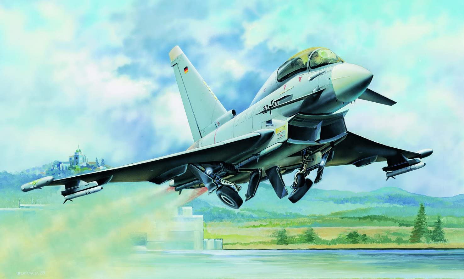 Hobbyboss 80265″ EF-2000B Eurofighter Typhoon Model Kit, 1:72 Scale ...