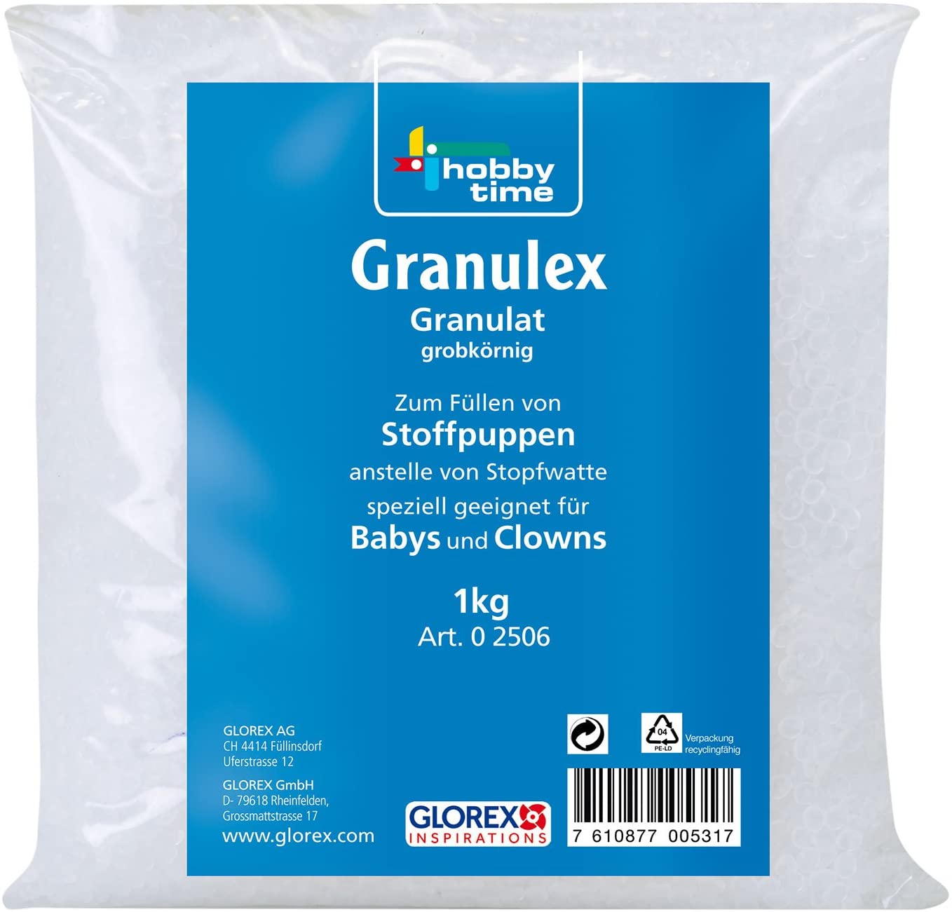 Glorex GmbH 0 2505 Granulex, Coarse, White, 1000 g – TopToy