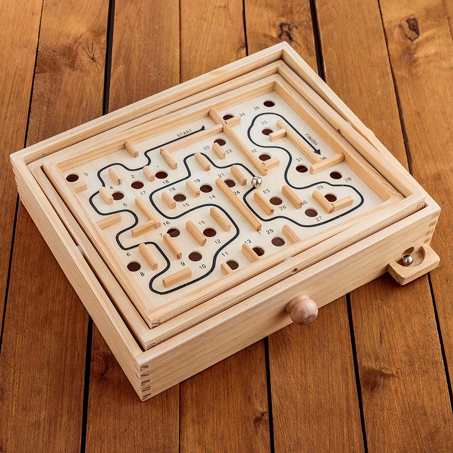 Tobar Wooden Labyrinth Marble Maze Toy – TopToy