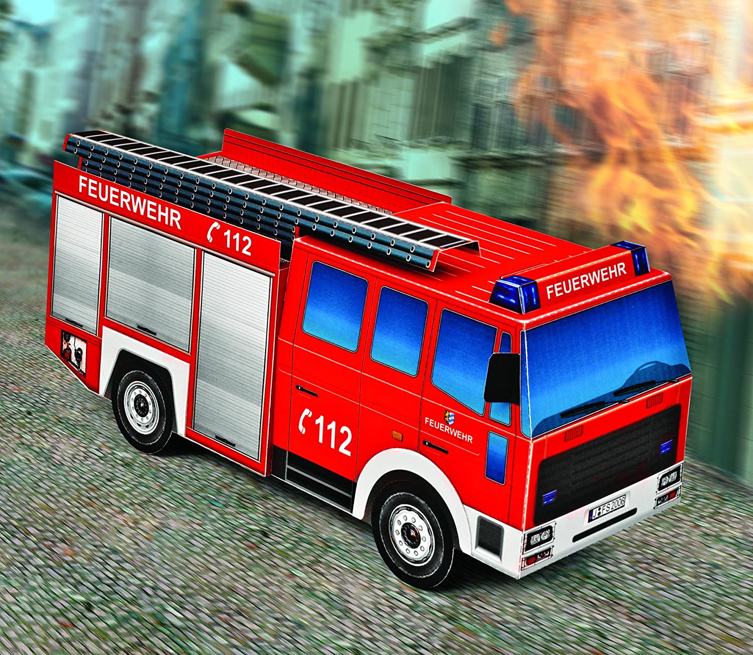 Aue-Verlag 26 x 10 x 12 cm Fire Engine Model Kit – TopToy