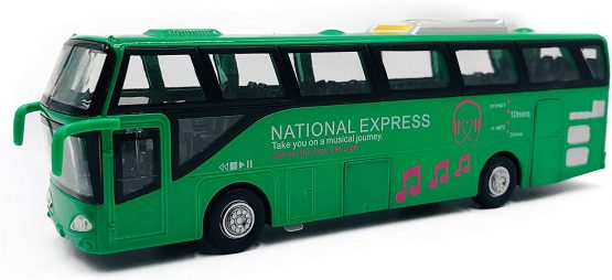 emosq ® 8″ Alloy Diecast Replica Toy Vehicles Mould Scale Coach Bus Toy ...