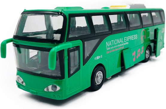 emosq ® 8″ Alloy Diecast Replica Toy Vehicles Mould Scale Coach Bus Toy ...