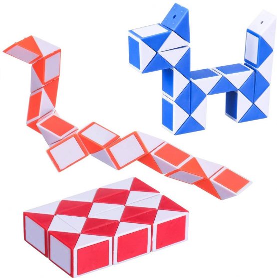 mengger Snake Cube 20 Pieces 24 Blocks Magic Speed Cubes Mini Plastic ...